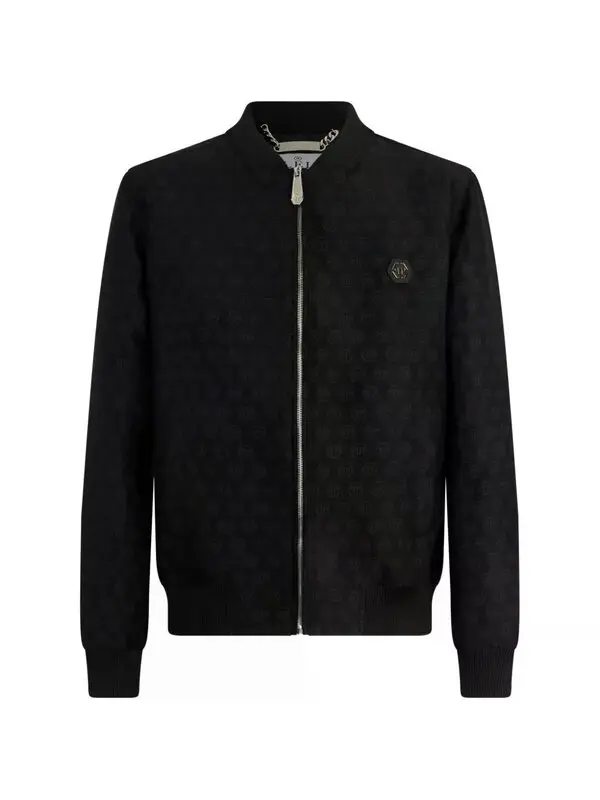 Philipp Plein Jacquard Monogram Bomber Jacket