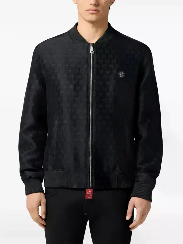 Philipp Plein Jacquard Monogram Bomber Jacket