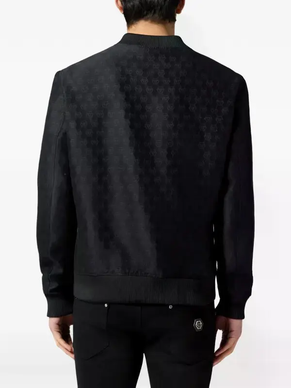 Philipp Plein Jacquard Monogram Bomber Jacket