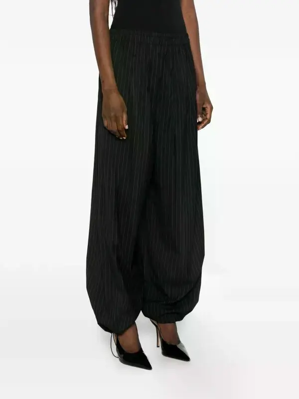 THE FRANKIE SHOP Pinstripe Trousers - Black