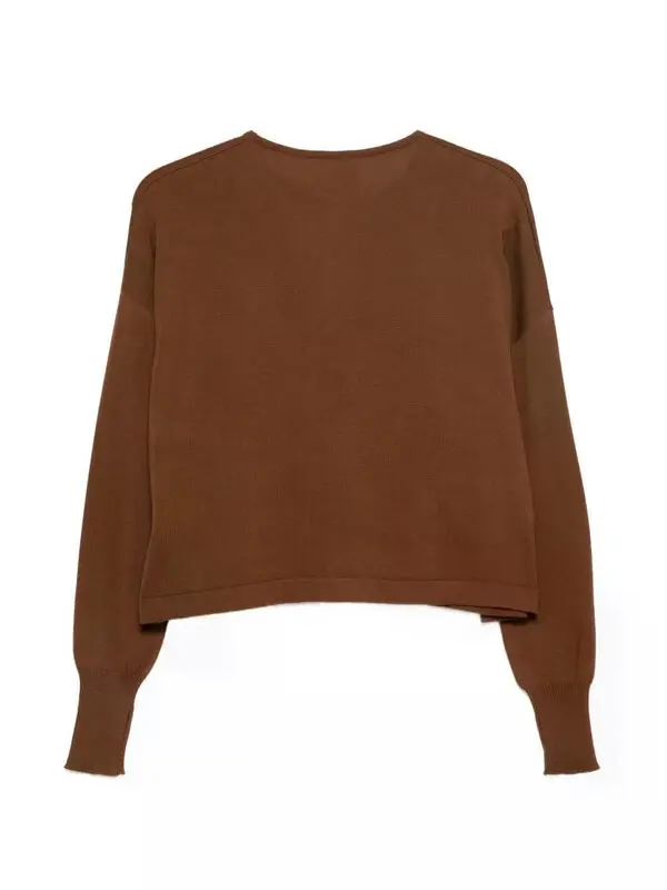MA'RY'YA Buttoned Cardigan - Brown