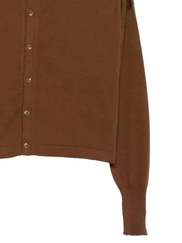 MA'RY'YA Buttoned Cardigan - Brown