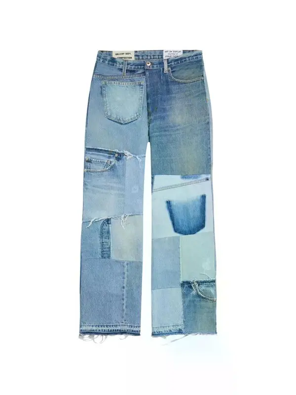 GALLERY DEPT. Mixed Denim Straight-leg Jeans
