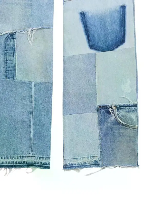 GALLERY DEPT. Mixed Denim Straight-leg Jeans