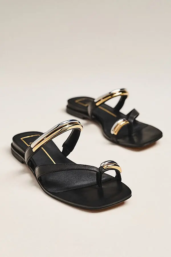 Dolce Vita Tara Toe Loop Sandals - Black