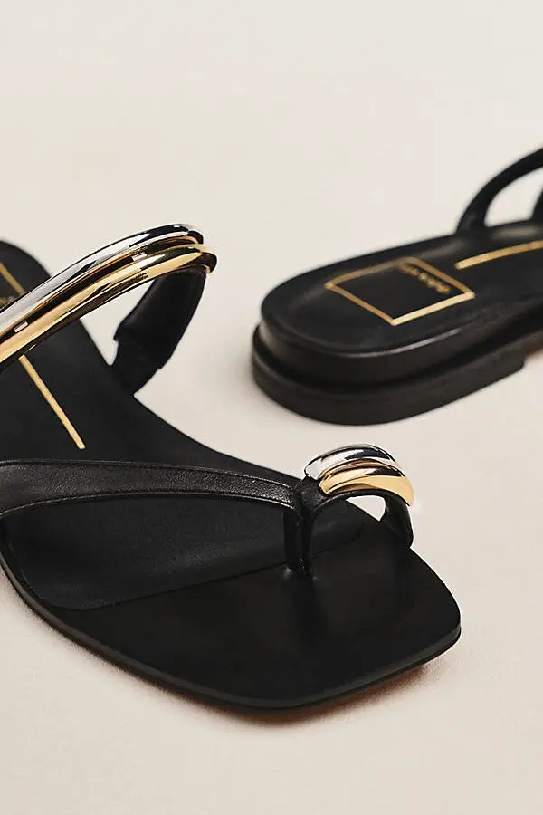 Dolce Vita Tara Toe Loop Sandals - Black
