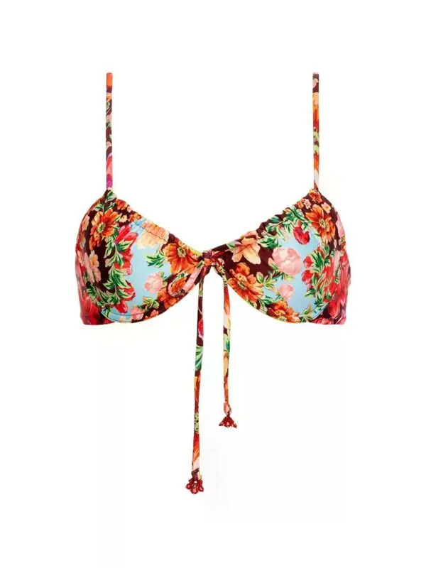 Agua Bendita Freya Floral-pattern Bikini Top - Multicolor