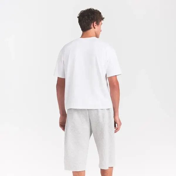 SKIMS Relaxed Cropped Crewneck | White | | Heavyweight Cotton - Chalk