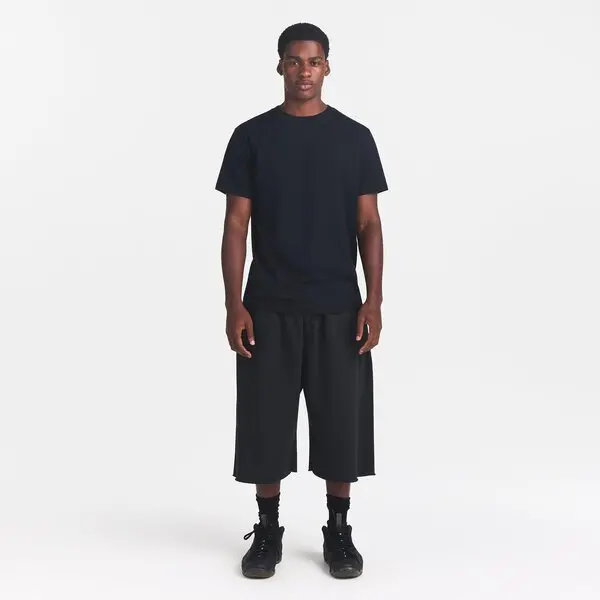 SKIMS Relaxed Cropped Crewneck | Black | | Heavyweight Cotton - Obsidian