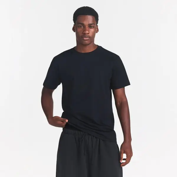 SKIMS Relaxed Cropped Crewneck | Black | | Heavyweight Cotton - Obsidian