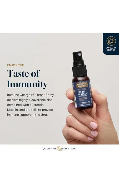 QUICKSILVER SCIENTIFIC Immune Charge Liposomal Zinc And Quercetin Throat Spray