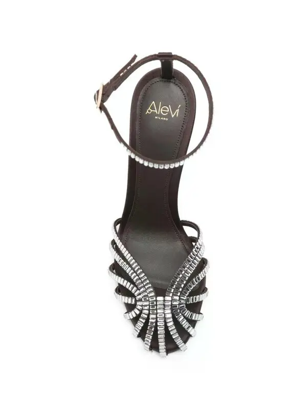 ALEVI MILANO Penelope Embellished-strap Sandals - Brown