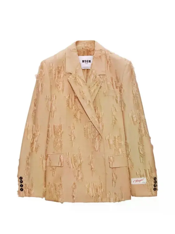 MSGM Ruffled Raw-cut Blazer