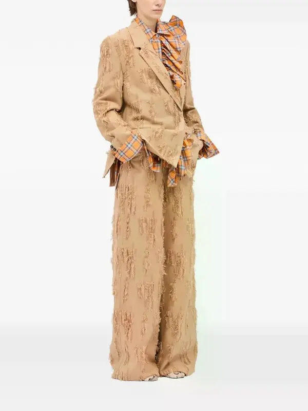 MSGM Ruffled Raw-cut Blazer