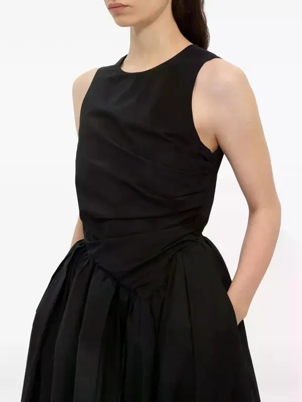 MSGM Gathered-detail Asymmetric Dress