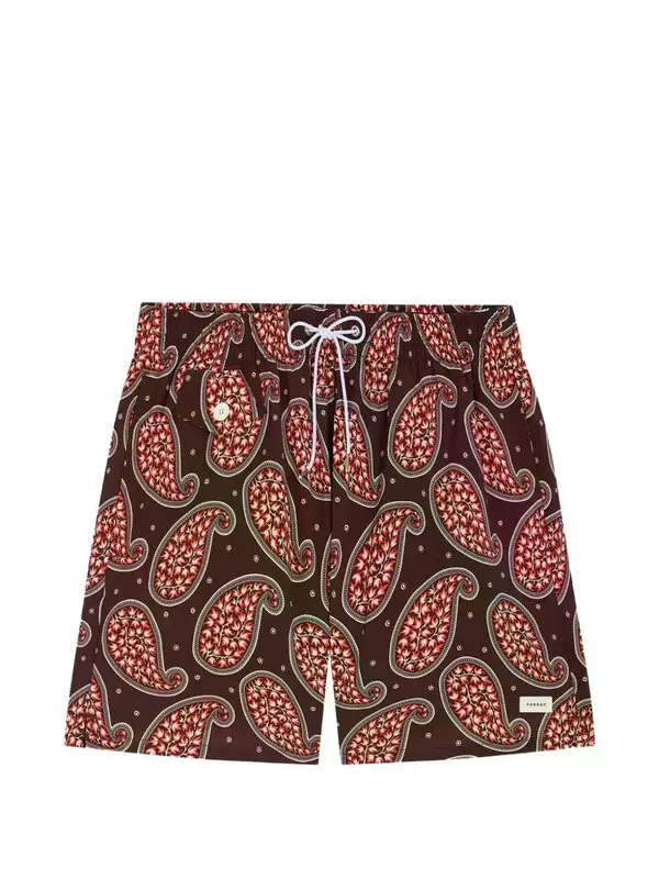 FURSAC Paisley-print Swim Shorts - Brown