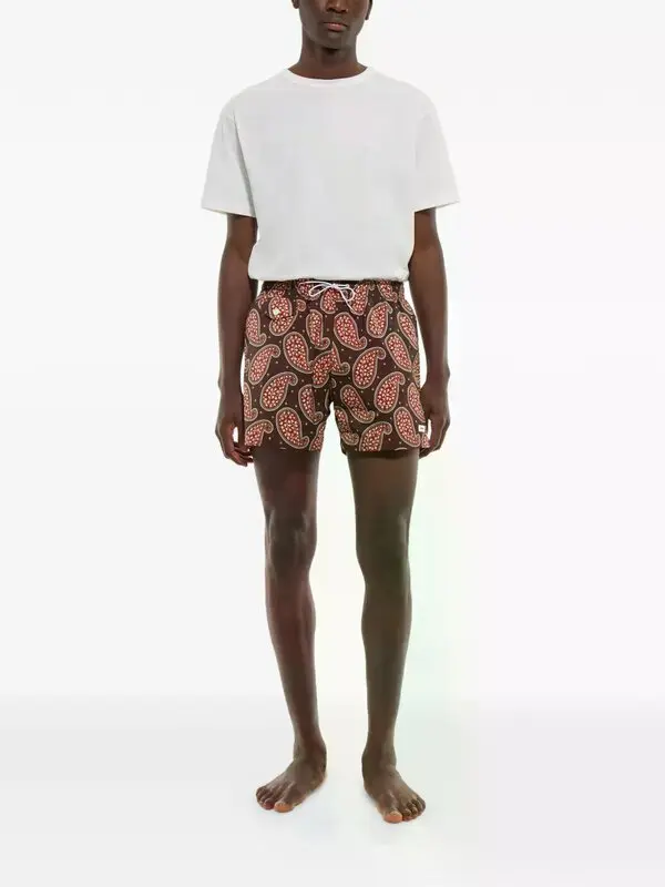 FURSAC Paisley-print Swim Shorts - Brown