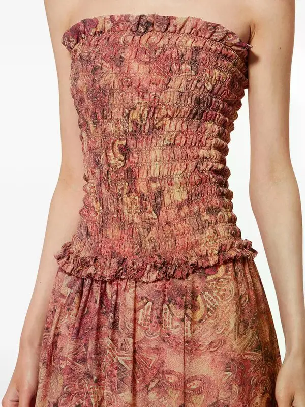 Isabel Marant Étoile Mandala-print Smocked Dress