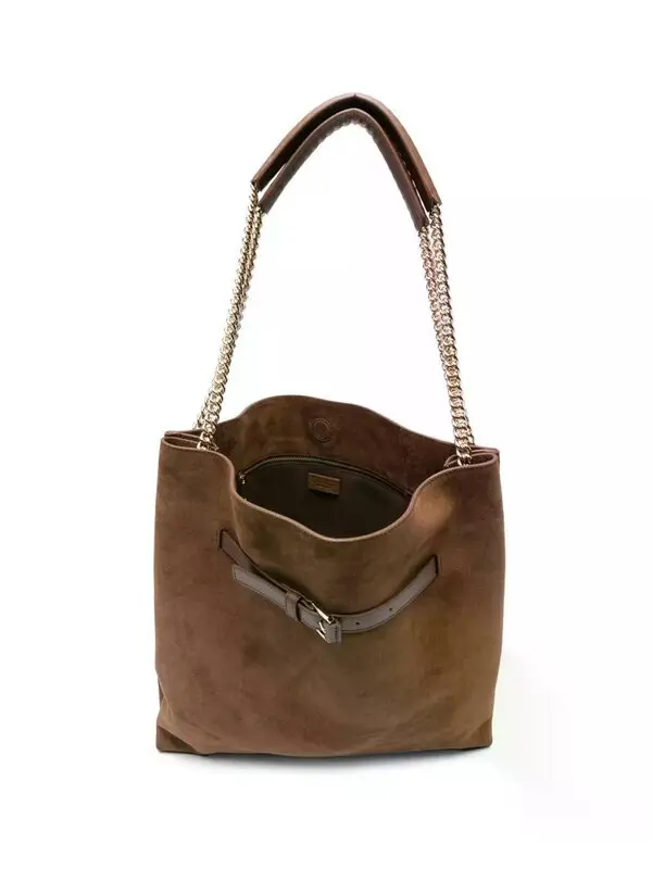 ORTIGNI Venus Buckle Shoulder Bag - Brown