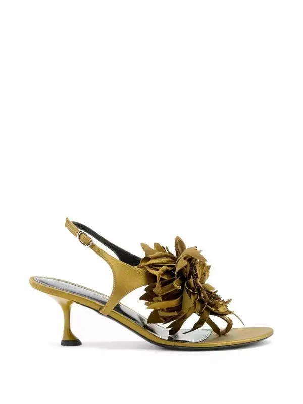 Proenza Schouler Floral-appliqué Sandals - Green