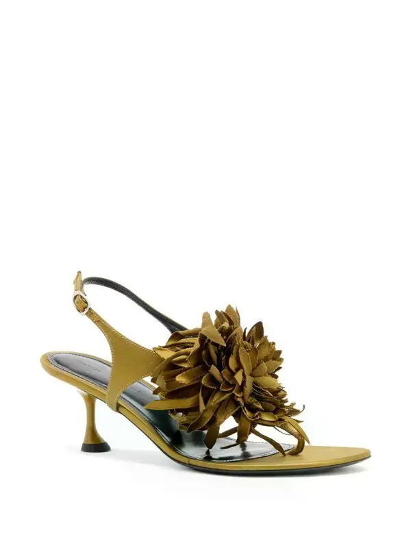 Proenza Schouler Floral-appliqué Sandals - Green