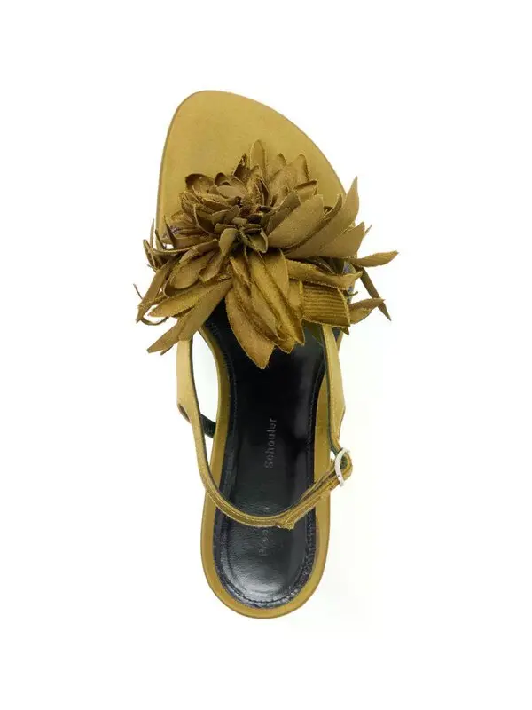 Proenza Schouler Floral-appliqué Sandals - Green