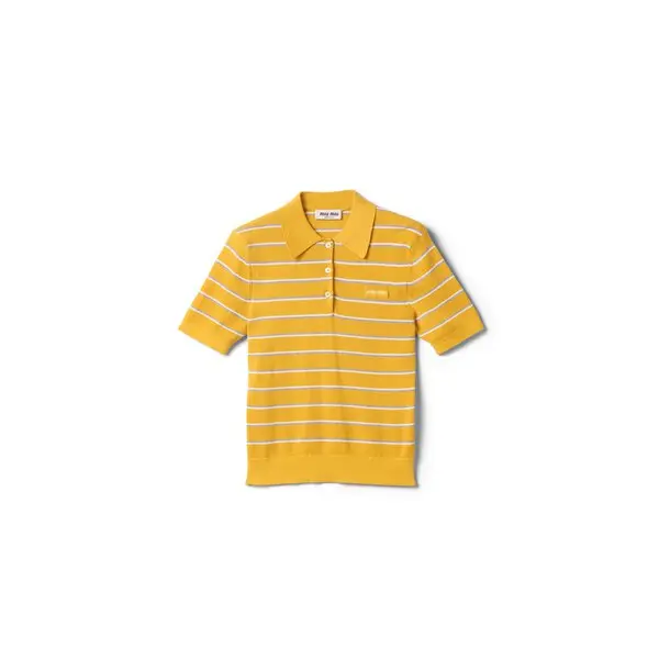 Miu Miu Cotton Knit Polo Shirt