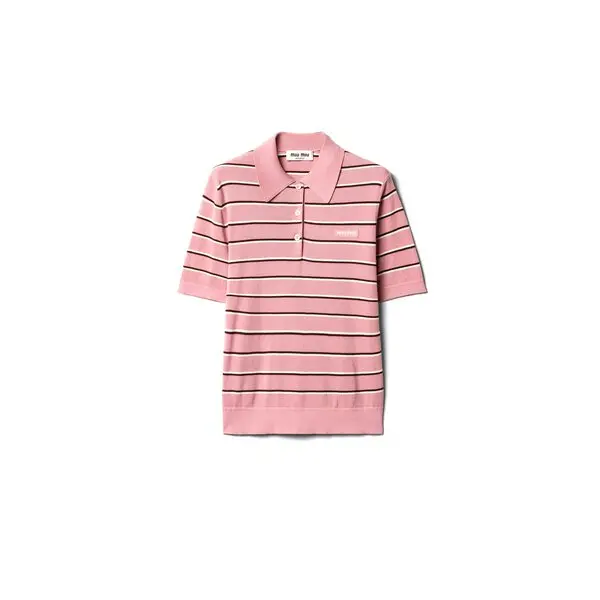 Miu Miu Cotton Knit Polo Shirt