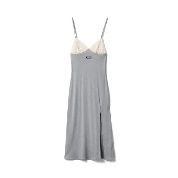 Miu Miu Silk Jersey Dress - Grey
