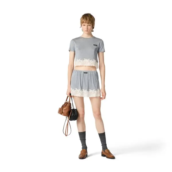 Miu Miu Silk Jersey Top