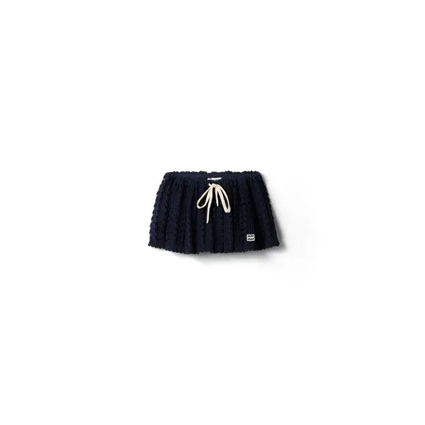 Miu Miu Cotton Miniskirt - Navy