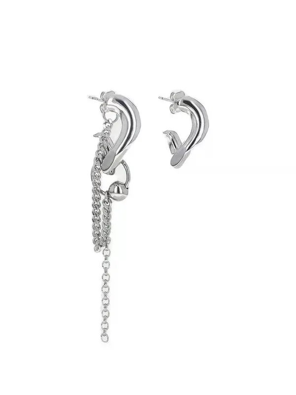JUSTINE CLENQUET Neil Mismatched Earrings - Silver