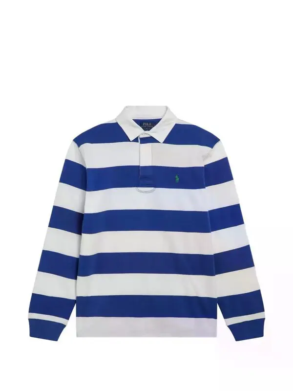 Polo Ralph Lauren Striped Long-sleeve Polo Shirt - Blue