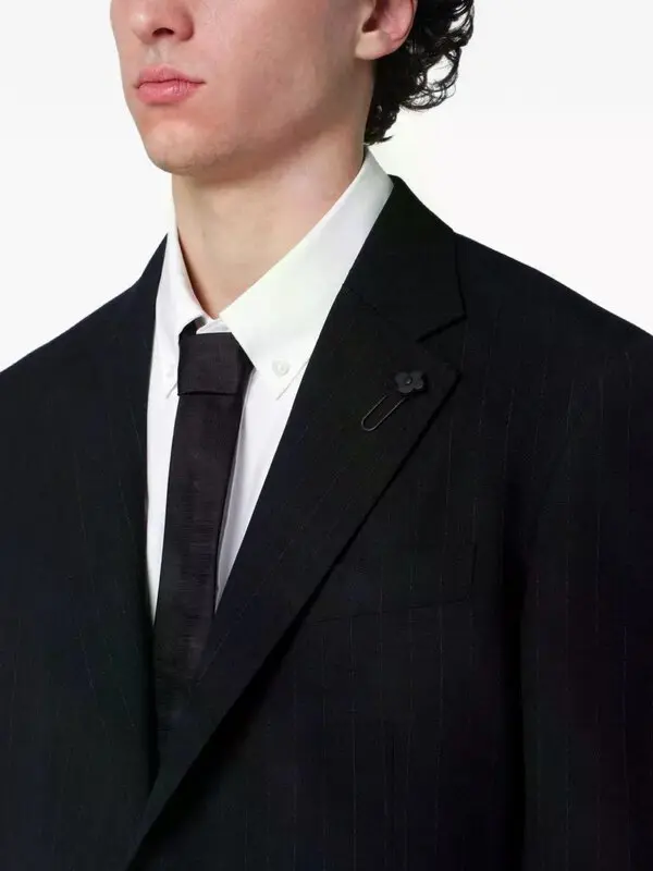 LARDINI Pinstripe Single-breasted Suit - Blue