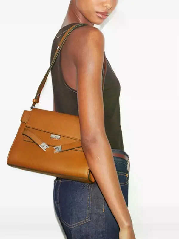 Tory Burch Lee Radziwill Buckle-fastening Shoulder Bag - Brown