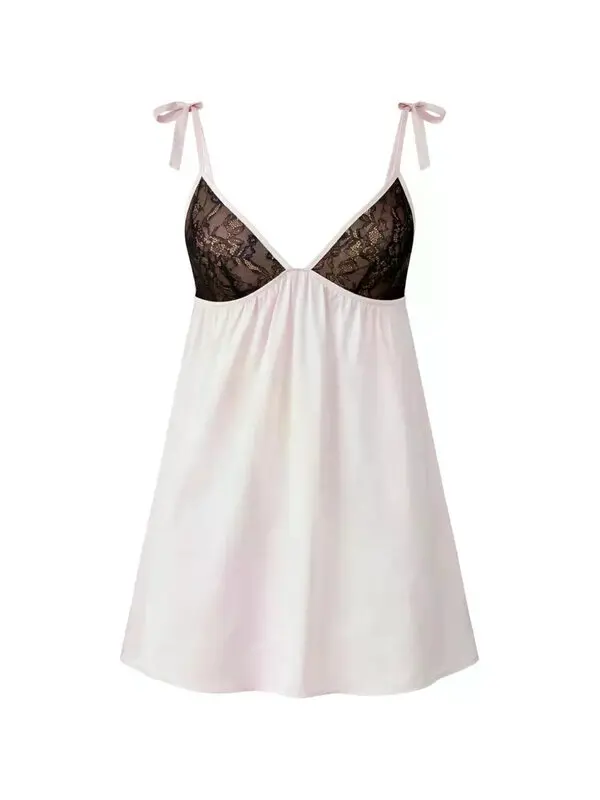 Guess Lace Adjustable Nightdress Set - Pink