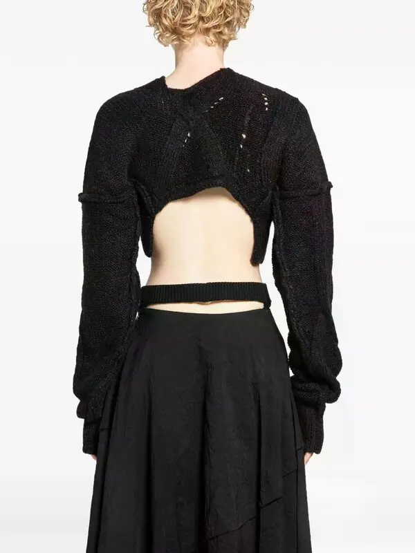 HALOS Knitted Crop Top - Black