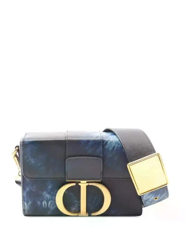 Dior 2010-2016 Leather 30 Montaigne Box Bag - Blue