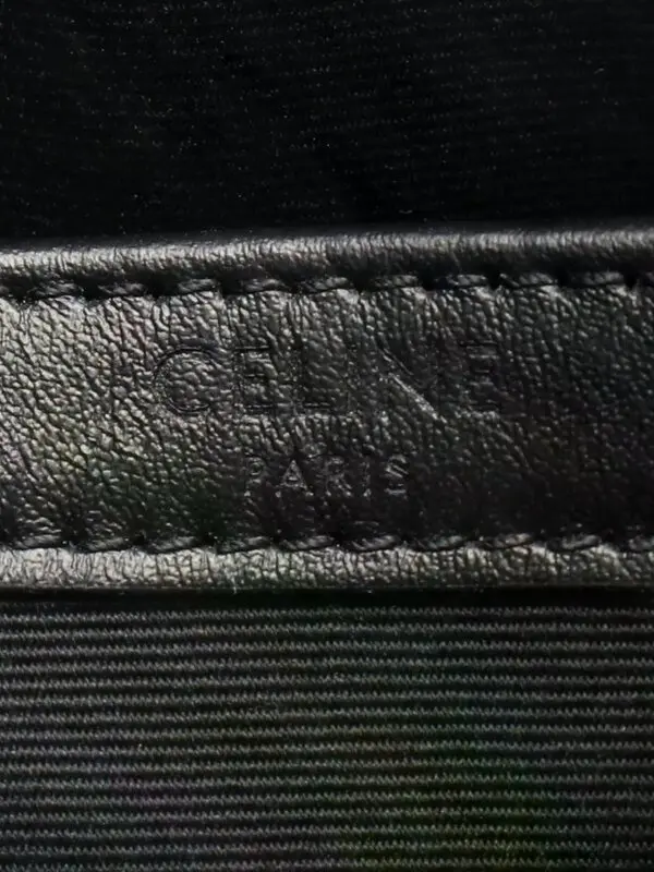 Celine Medium Triomphe Coated Canvas Messenger Bag - Black
