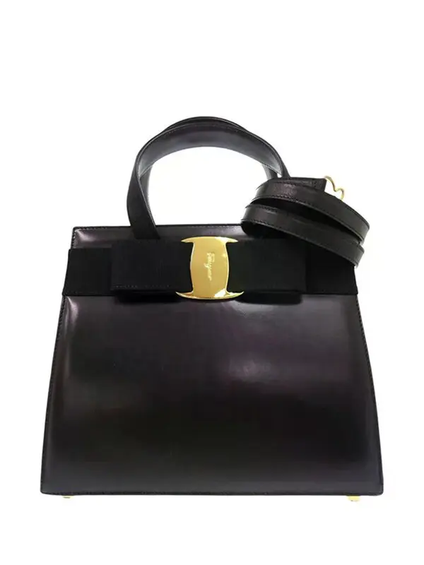 FERRAGAMO Leather Vara Bow Satchel