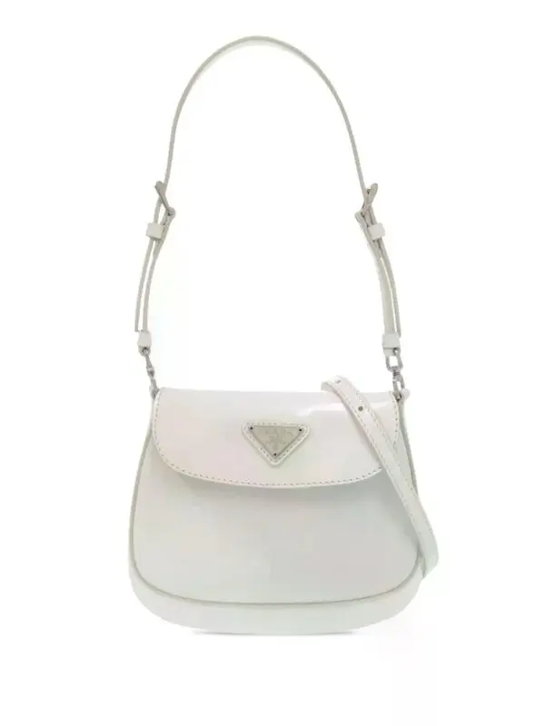 Prada Mini Brushed Leather Cleo Bag - White