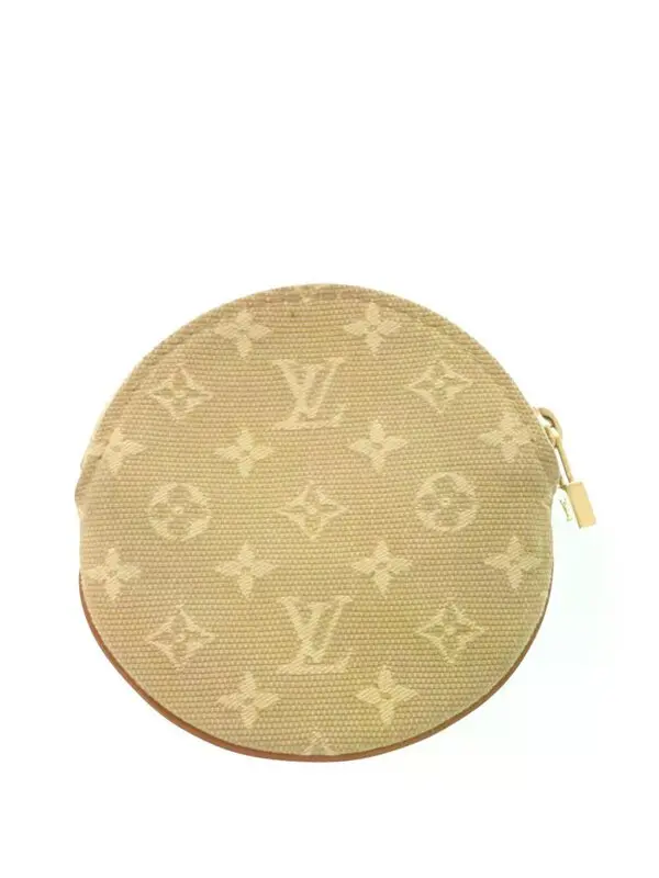 LOUIS VUITTON 2004 Monogram Mini Lin Round Purse Coin Pouch - Neutrals