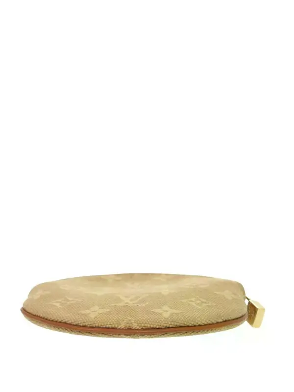 LOUIS VUITTON 2004 Monogram Mini Lin Round Purse Coin Pouch - Neutrals