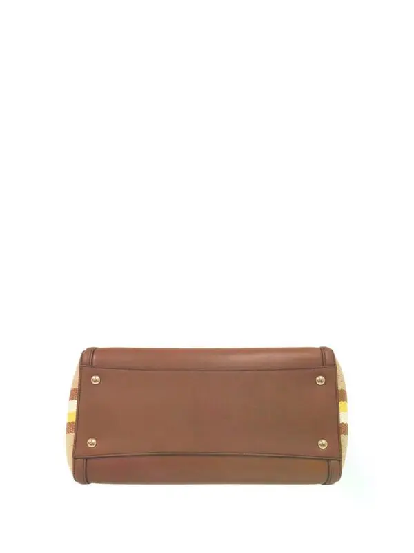 FERRAGAMO 2000-2010 Medium Striped Amy Tote Bag