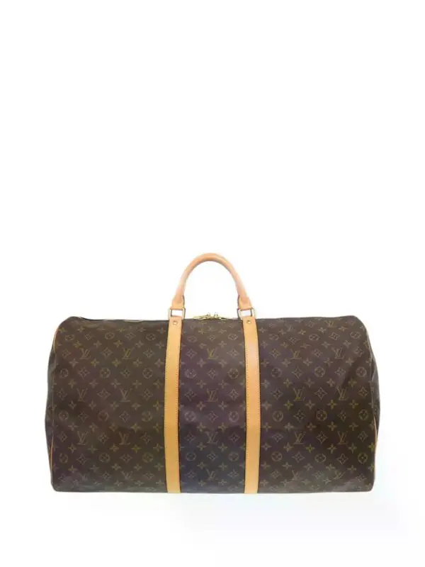 LOUIS VUITTON 2000 Monogram Keepall 60 Travel Bag - Brown
