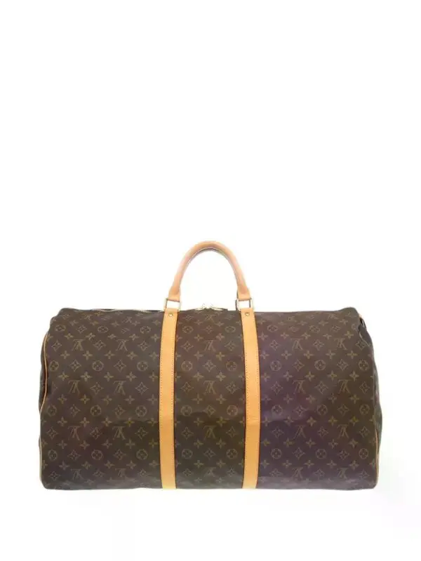 LOUIS VUITTON 2000 Monogram Keepall 60 Travel Bag - Brown