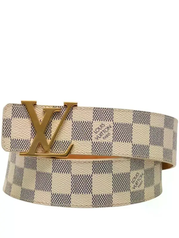 LOUIS VUITTON 2008 Damier Azur Initiales Belt - Neutrals