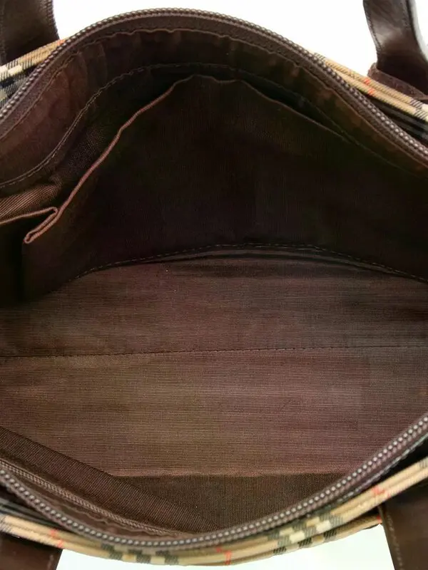 Burberry Haymarket Check Canvas Tote Bag - Neutrals