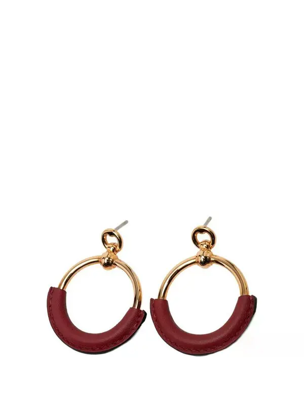Hermès Loop Earrings - Red