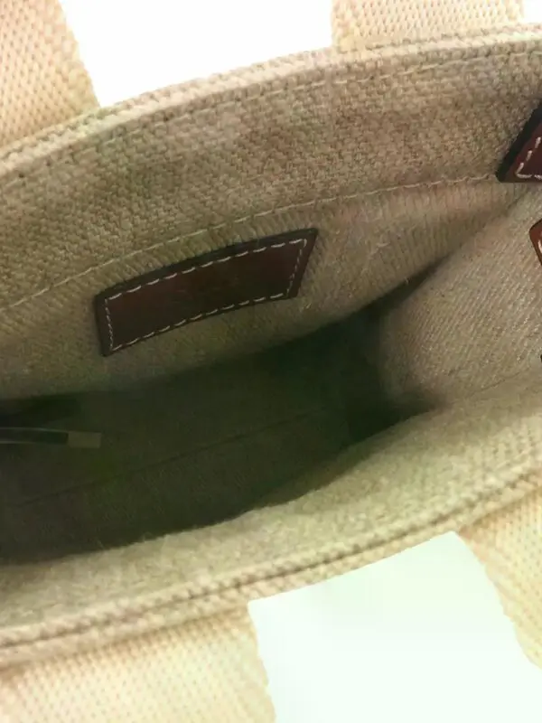Chloé Mini Canvas Woody North South Tote Satchel - Neutrals